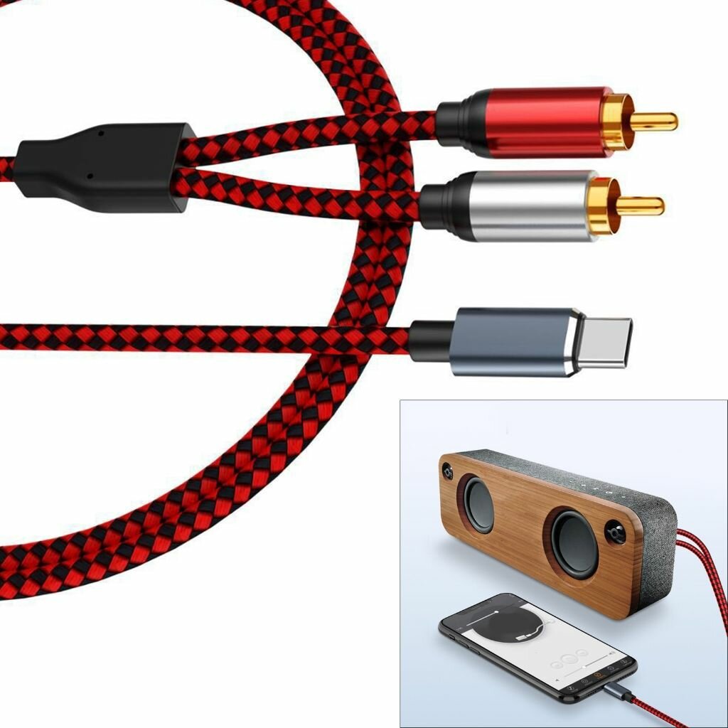 Аудиокабель Type C revolution dual RCA revolution-1,5 м