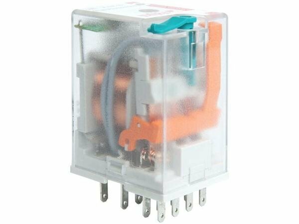 Реле RELPOL R4N-2014-23-1024-WTL промышленное, 4PDT контакты, Uобмотки 24VDC, максимальный ток 6 A, LED, 1 шт