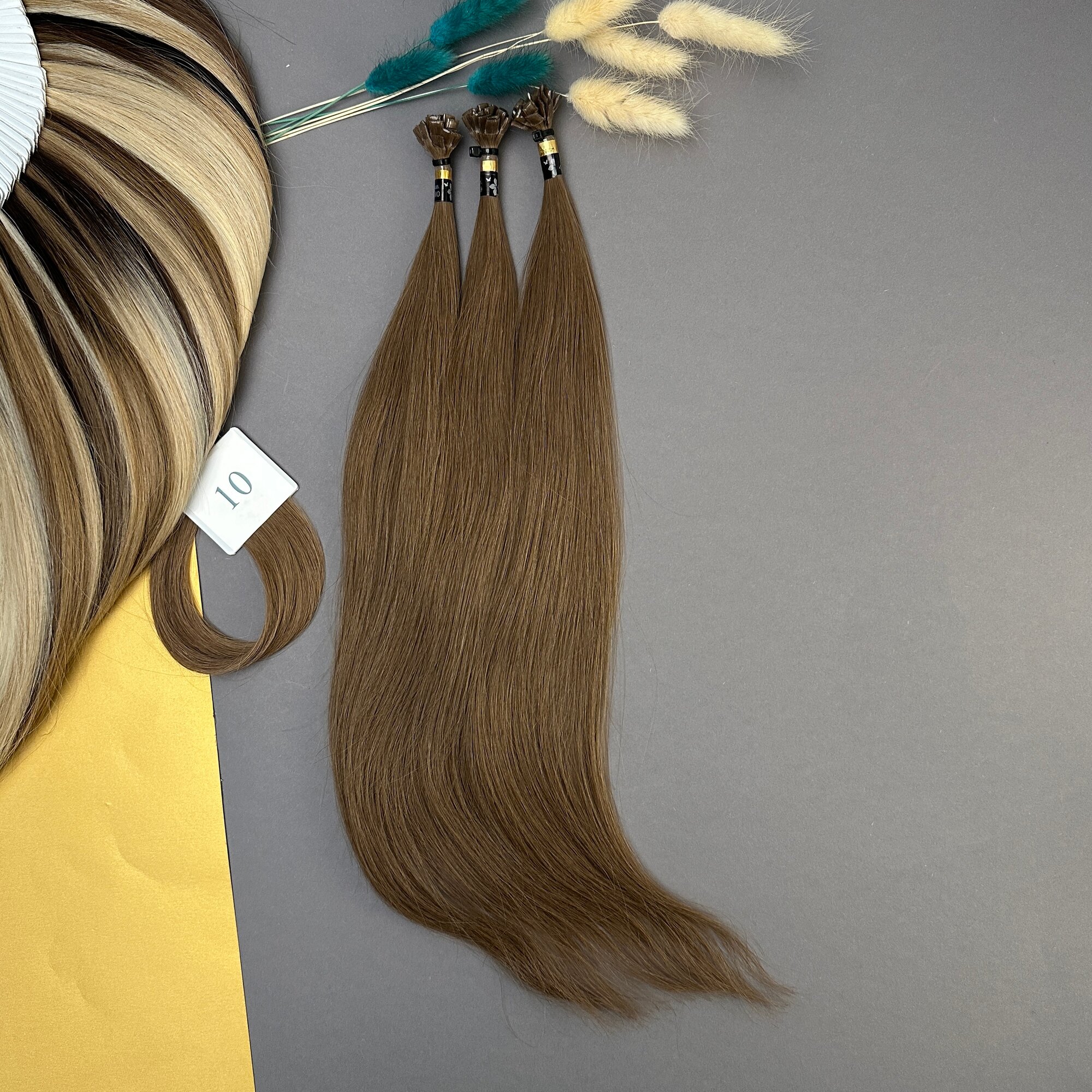 Волосы Belli Capelli славянские люкс на классической капсуле 45-50 см №10 (25 капсул)