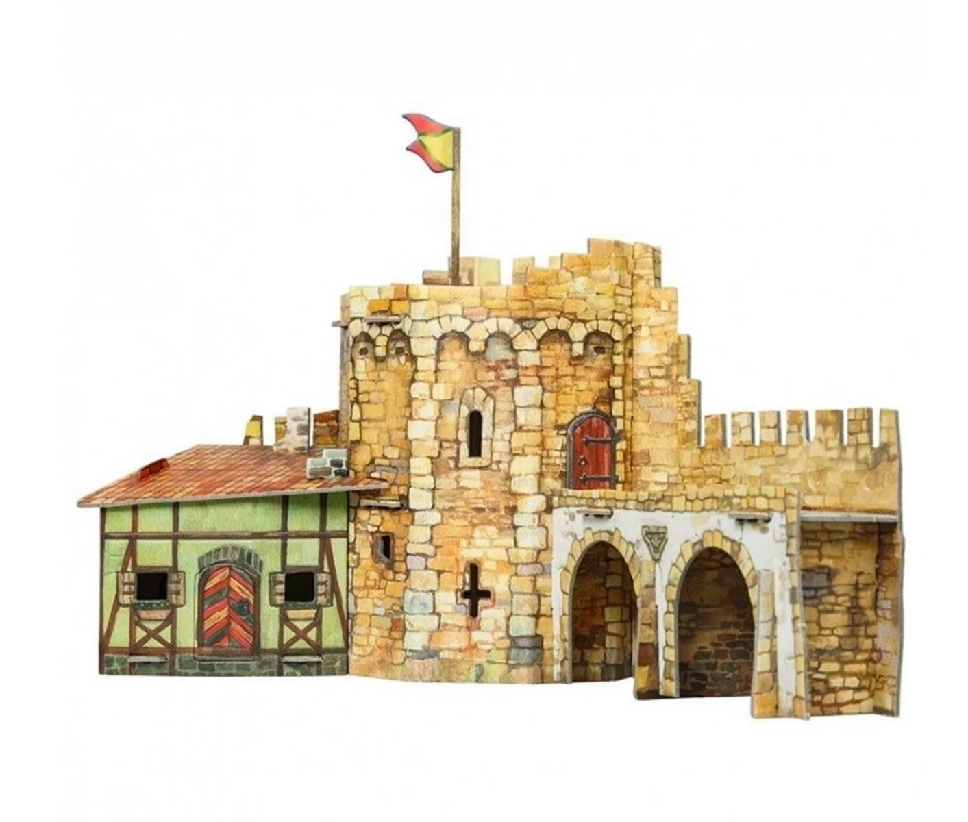 Сборная модель Умная Бумага Угловая башня. Средневековый город УмБум253