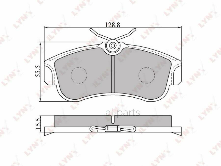 LYNXAUTO BD5735 Колодки тормозные дисковые | перед |