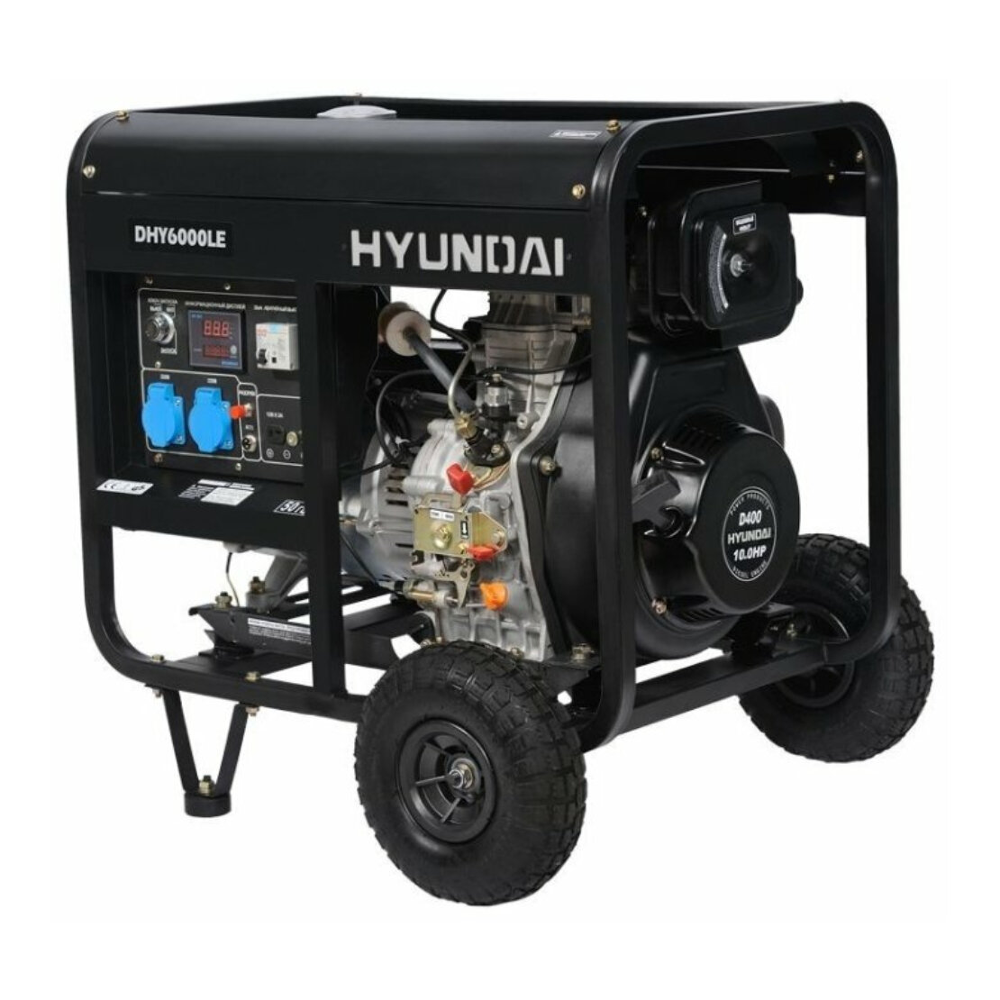 Генератор дизельный Hyundai DHY 6000LE Hyundai D400, 5500 Вт, черный