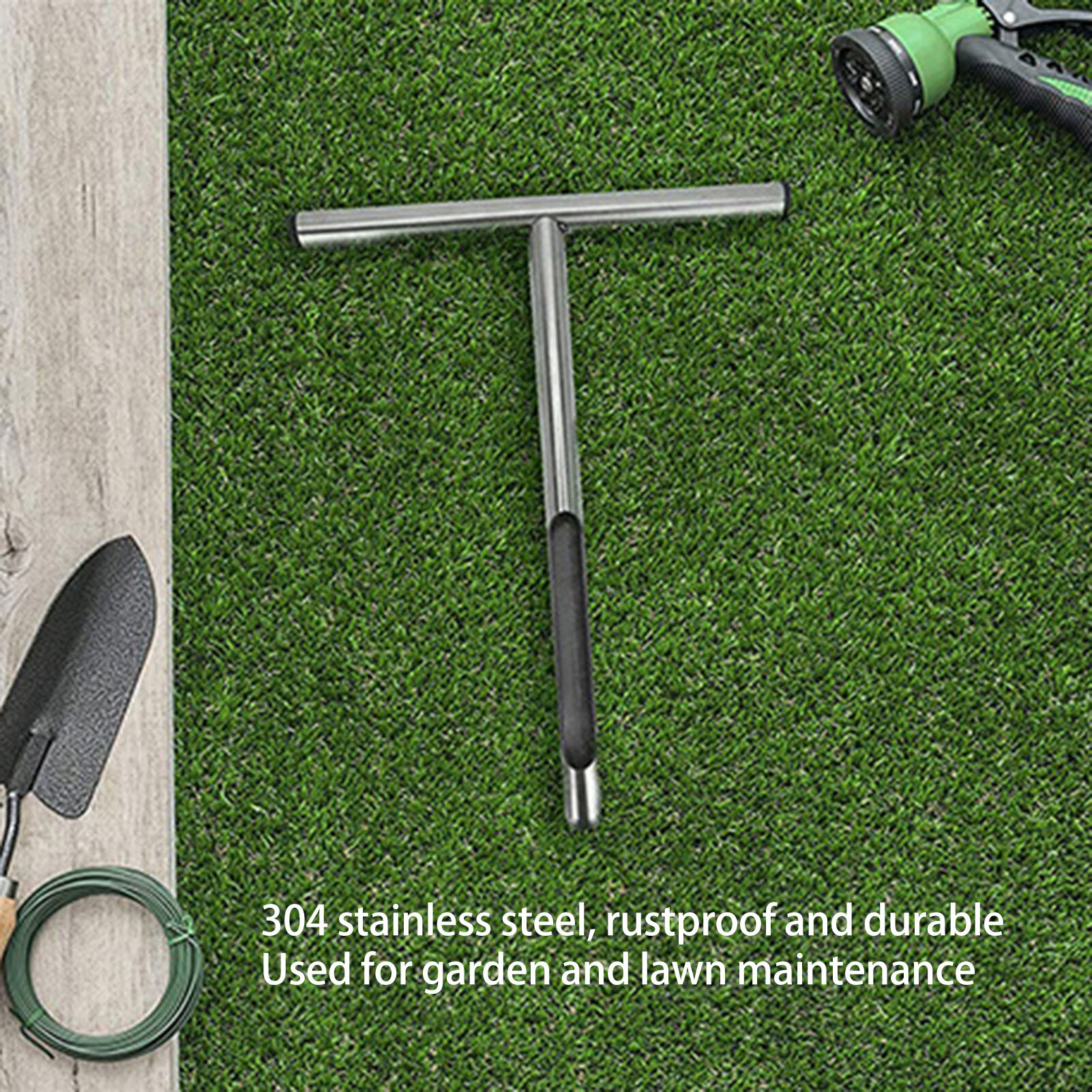 Зонд для отбора проб почвы 304 из нержавеющей стали с переносной Т-образной ручкой, инструмент для отбора проб почвы для фермы, сада, газона, 12 дюймов