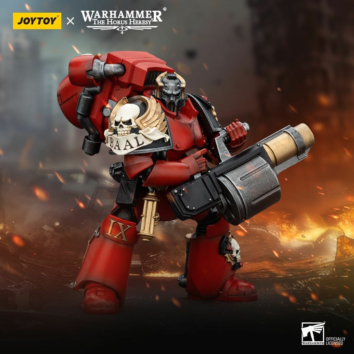 Подвижная фигурка JOYTOY Warhammer 30K 1/18 Action Figures Arch-Erelim with Angel's Tears Grenade Launcher