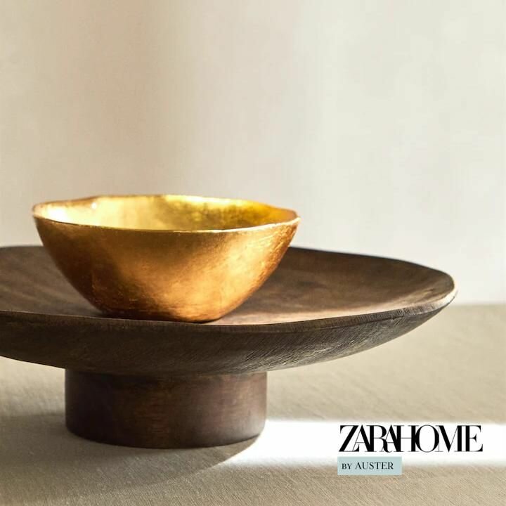 ZARA HOME Салатник gold glass tablewear "GOLDEN GLASS BOWL", 1 шт