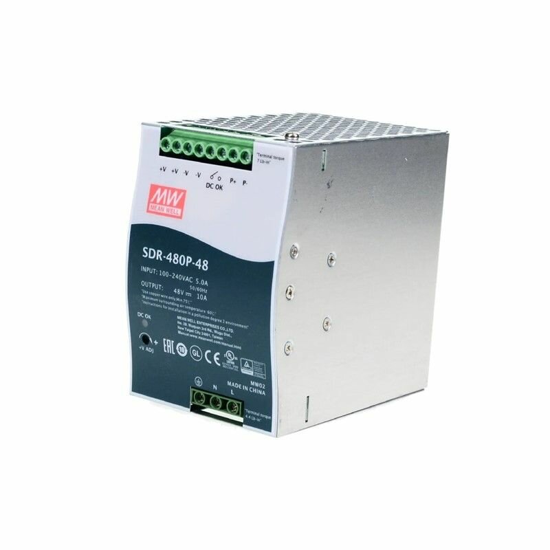 Источник питания AC-DC на DIN-рейку Mean Well SDR-480P-48