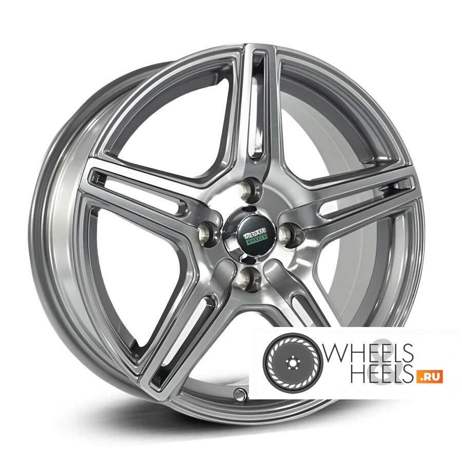 Диск автомобильный литой Megami MGM-38 15x6.5 5x100 et38 dia57.1 Антрацитовый с полированной лицевой поверхностью