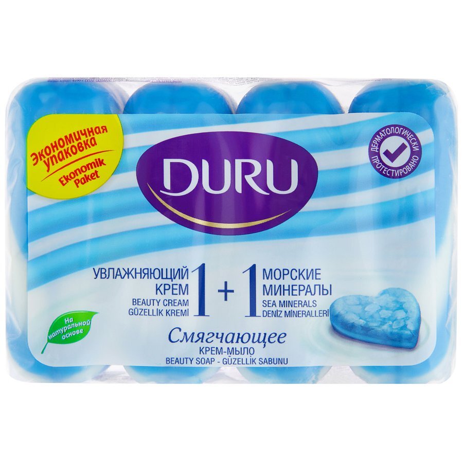 Крем-мыло DURU 1+1 Морские минералы, 320г