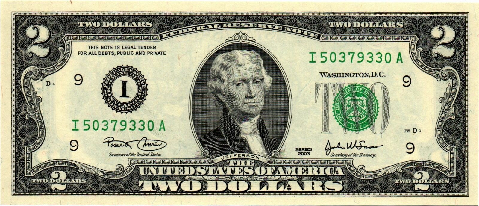 2 доллара 2003 год США 50379330