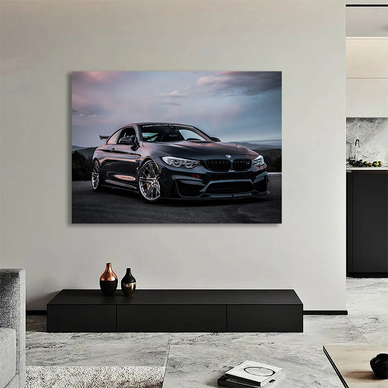 Картина "BMW", на подрамнике, печать, поп-арт, 60x80, холст, дерево