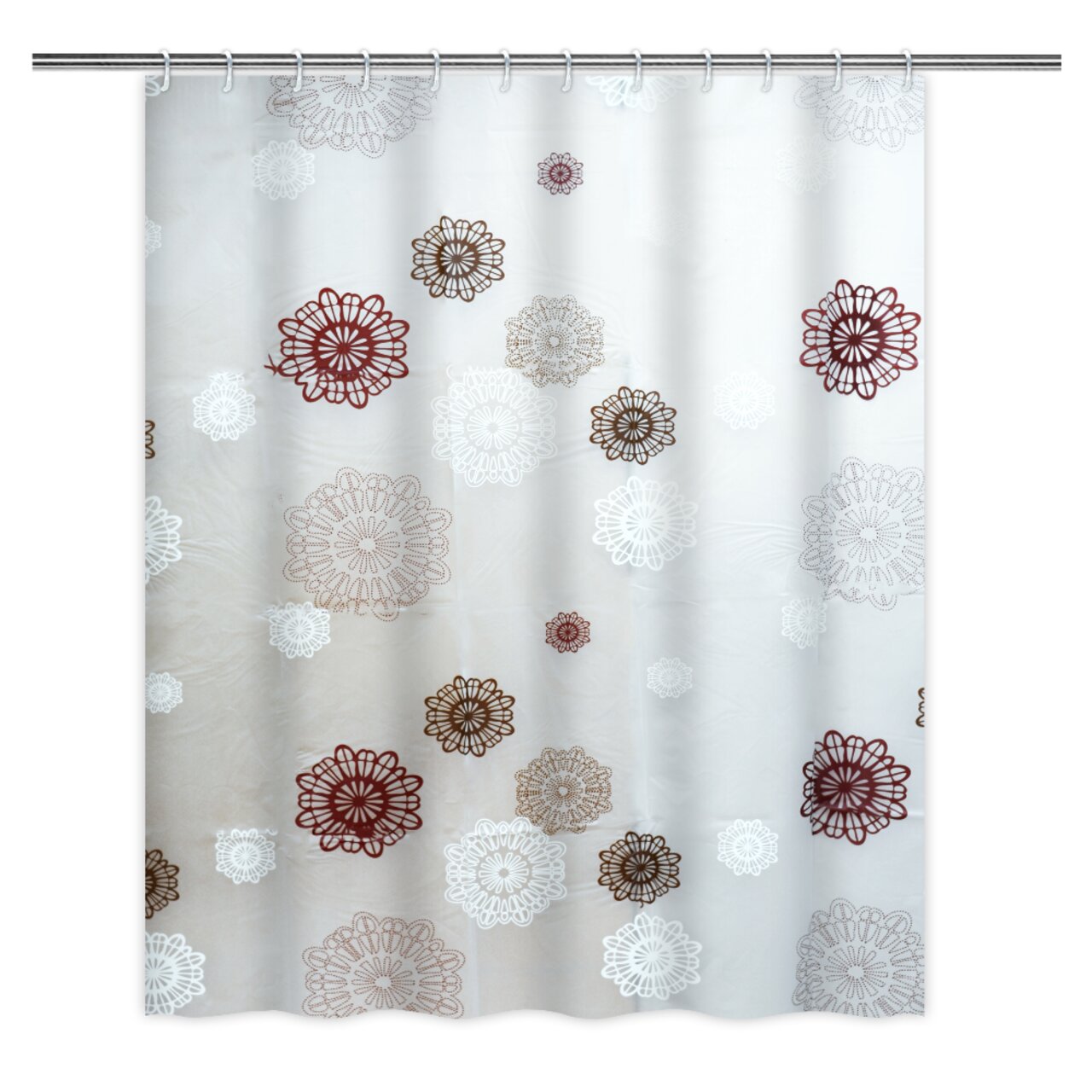 Sibo шторка для ванной 180x180 см водонепроницаемая ткань прочные крепления влагостойкие