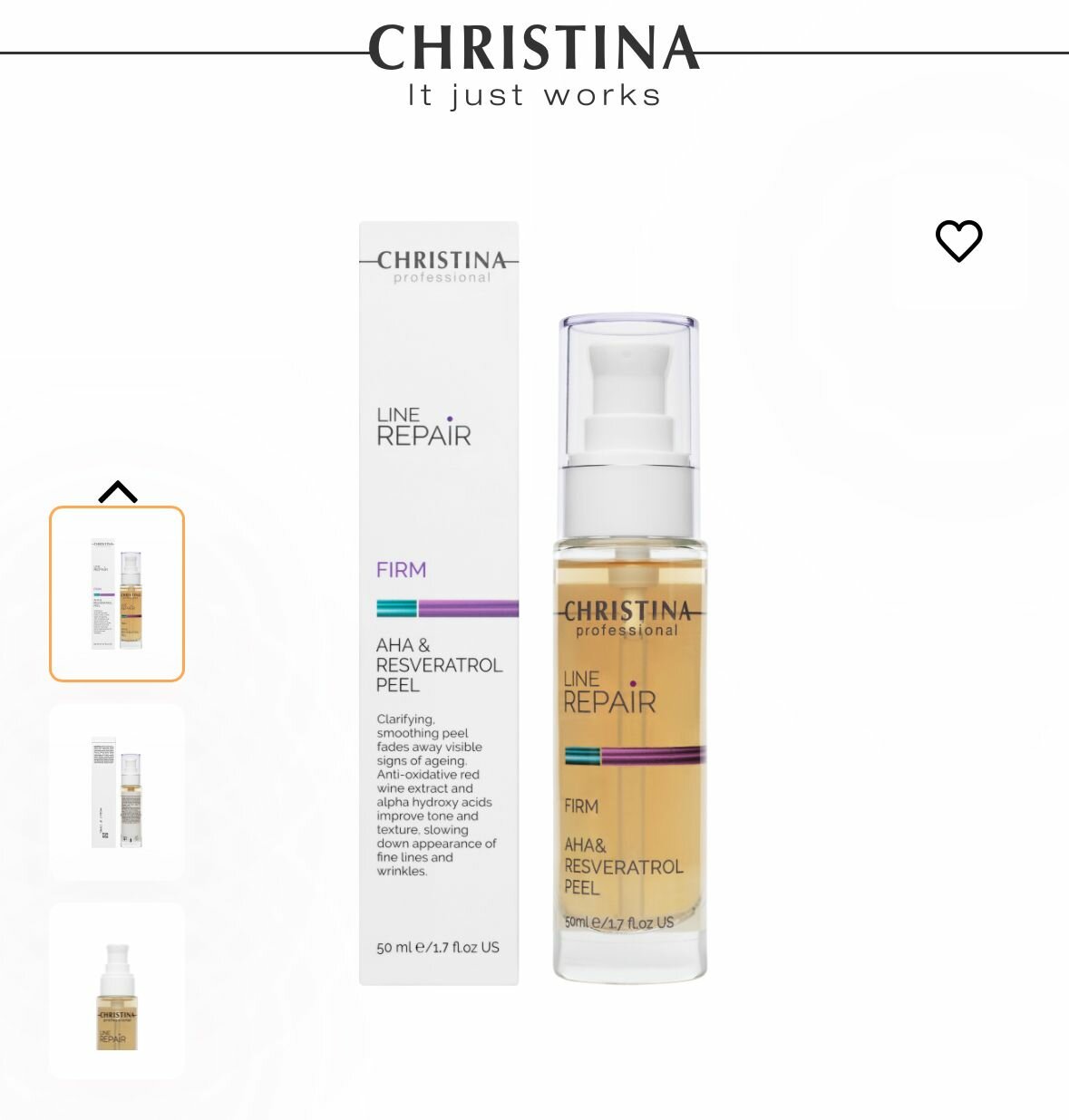 Christina Line Repair Firm AHA & Resveratrol Peel Кислотный пилинг с ресвератролом, 50 мл