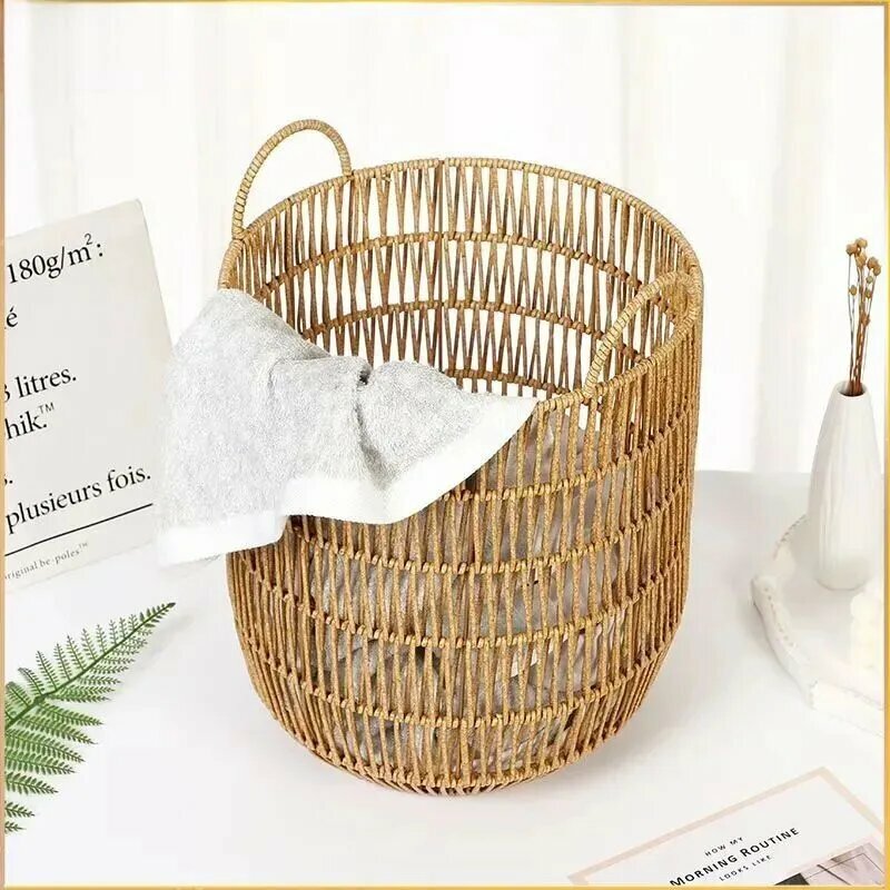 Плетеная корзина, для хранения вещей, ширина 30см, высота 41см