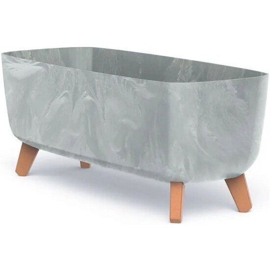 Кашпо для цветов Prosperplast GRACIA CASE, на ножках, 58х24х23,5 см, 17 л, бетон (PPDGCL600E-422U)