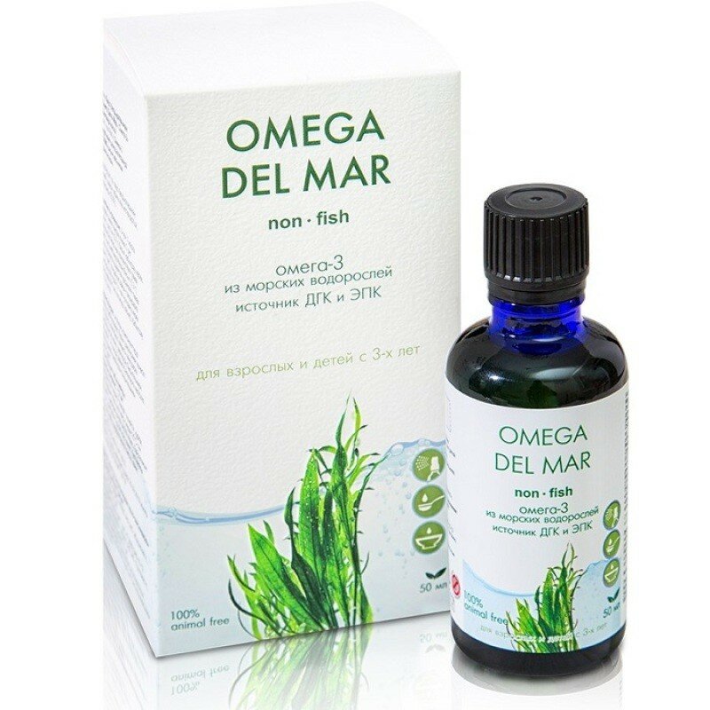 ОМЕГА-3 дель МАР (Из морских водорослей) жид 50мл Экко Плюс
