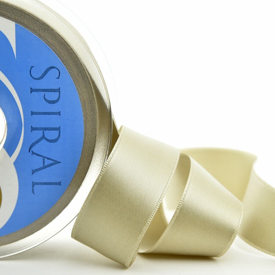 Лента атласная двусторонняя SAFISA, 11 мм, 25 м, цвет 66, серо-зеленый светлый