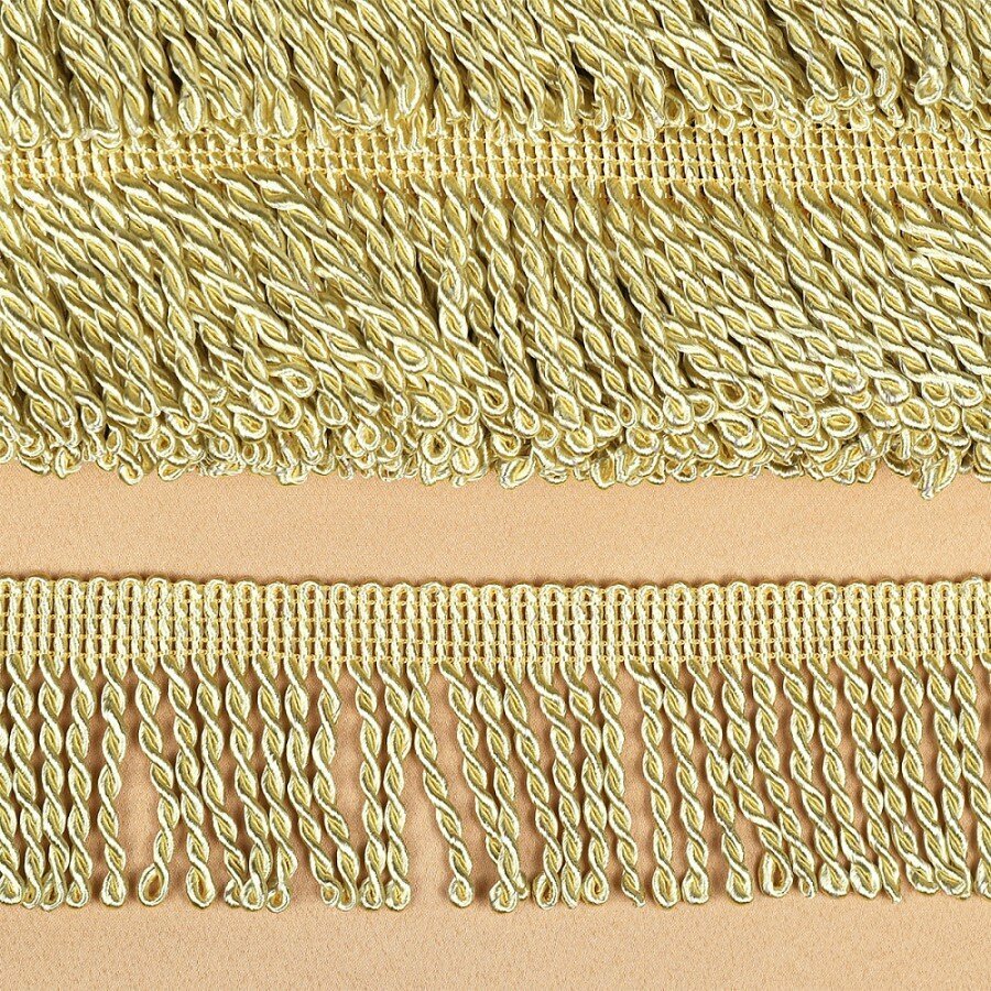 Бахрома 0390-0910 цв.6346 шир. 62мм цв. шампань уп.10м