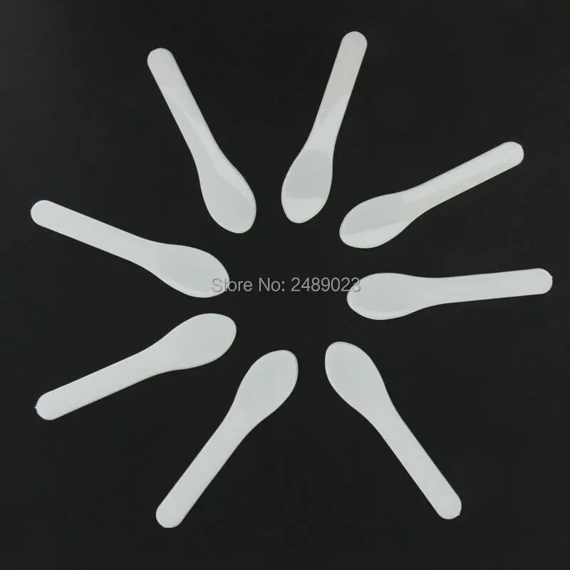 Косметические шпатели белые пластиковые 300 шт.