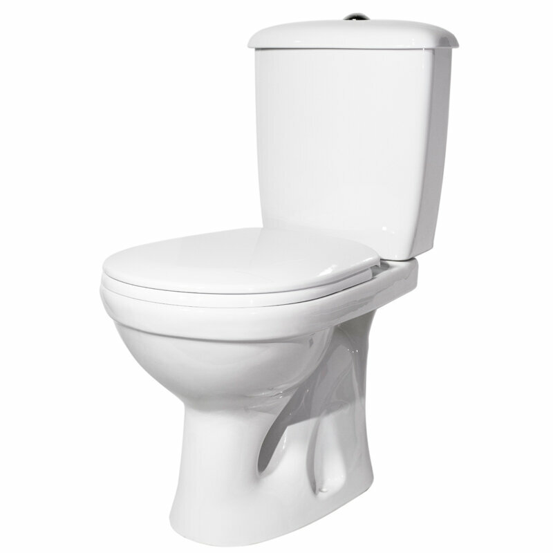 Унитаз-компакт Суперкомпакт Стандарт вертикальный выпуск, с сиденьем, белый (47301110322)