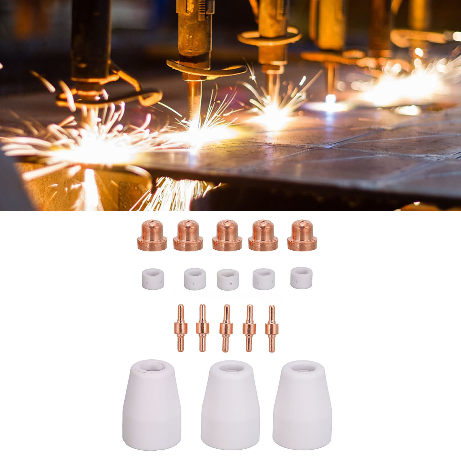 18 шт. Расходные материалы для плазменной резки Легкий портативный станок плазменной резки Расходные материалы для CUT 40 для CUT 50 для LGK 40