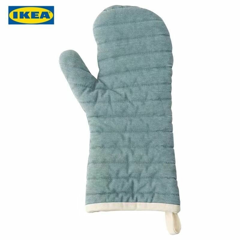 IKEA GRILLTIDER Рукавицы для духовки серо-бирюзовые