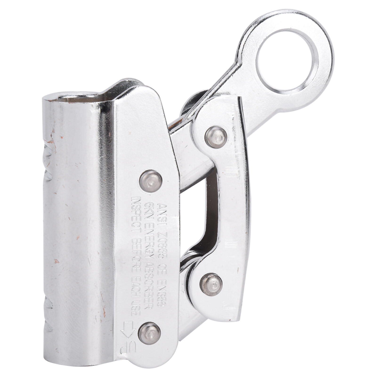 Самоблокирующееся альпинистское снаряжение из легированной стали 6 кН, страховочный трос для высотных работ, инструмент защиты от падения.