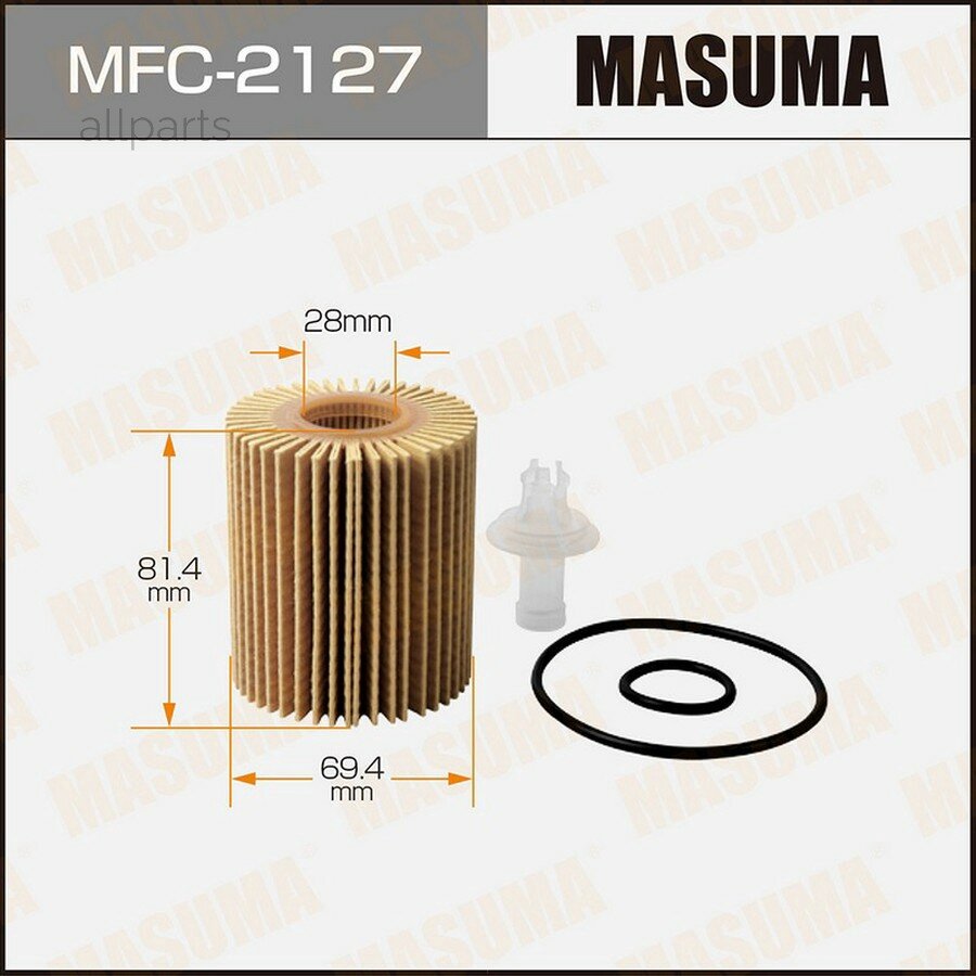 MASUMA MFC2127 фильтр масляный!\ Toyota Avensis/Auris 2.0D/2.2D 05>