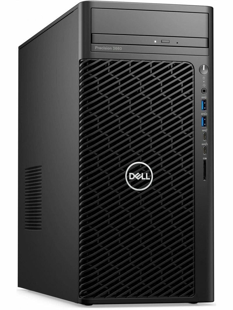 Рабочая станция Dell Precision 3660, Intel Core i9 13900, DDR5 64ГБ, HDD 2000ГБ, SSD 1024ГБ, NVIDIA RTX A4000 16384МБ, Windows 11 Pro, черный (3660-9671)