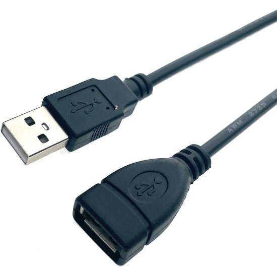 Удлинитель USB Espada 2.0 A male на USB 2.0 A Female 1,8 метра, Emf18