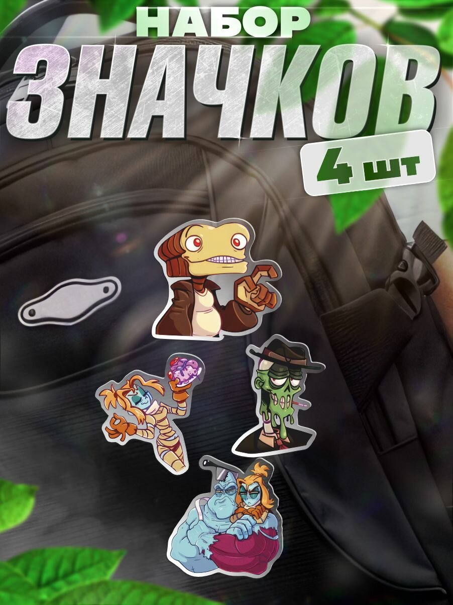 Значки на рюкзак ослепительный район The Gaslight District акрил, набор, на булавке, коллекционные