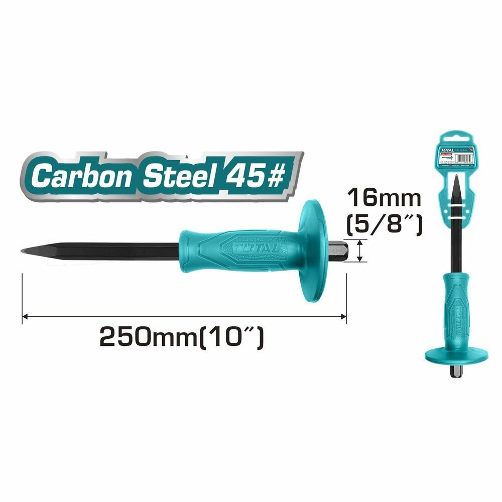 Стамеска по бетону 250 мм. из хромовадиевой стали TOTAL THT4221026