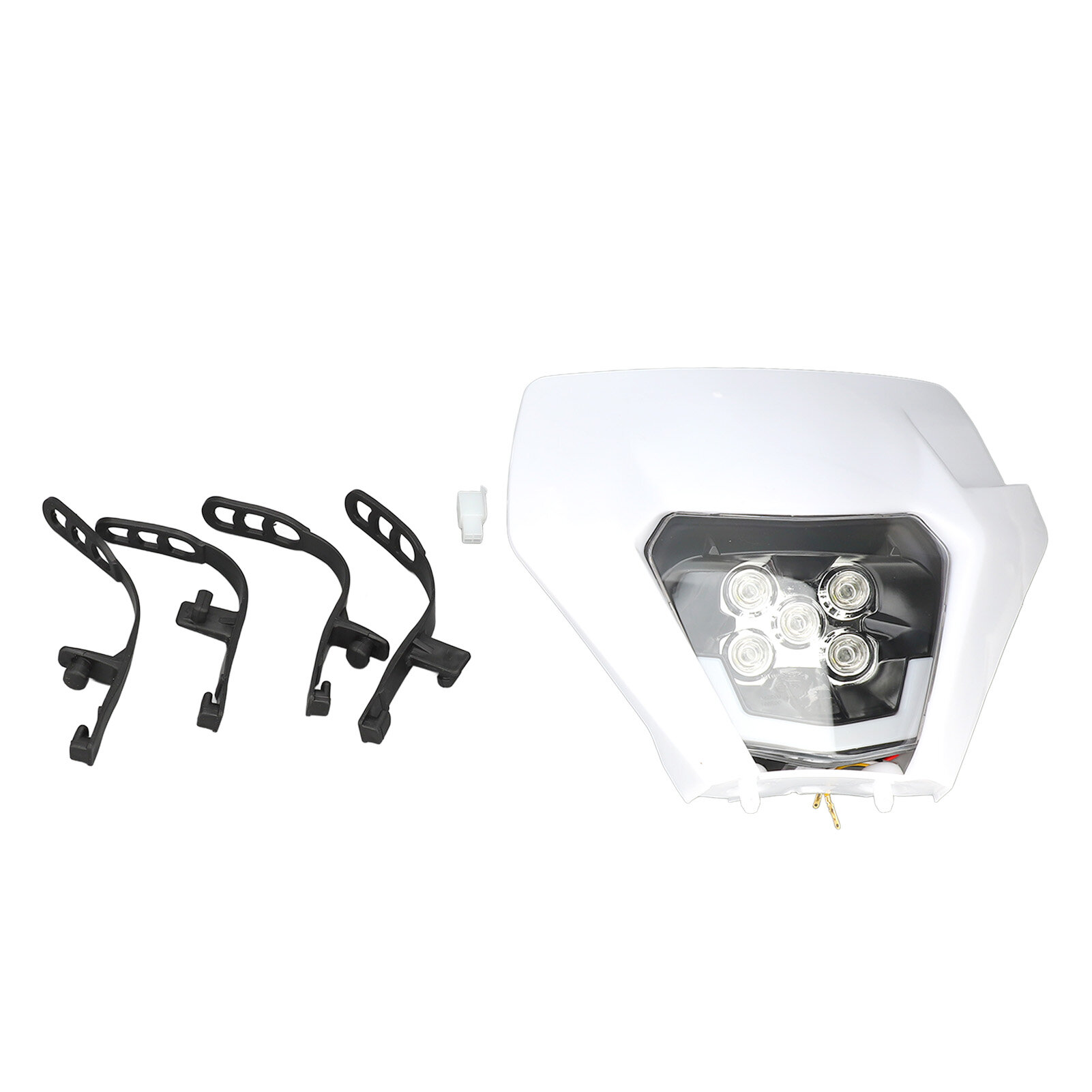 DC 12 В от дороги мотоциклевые фары высокая яркости светодиодная фара с обтеканием для модификации мотоцикла на мотоцикле Белый
