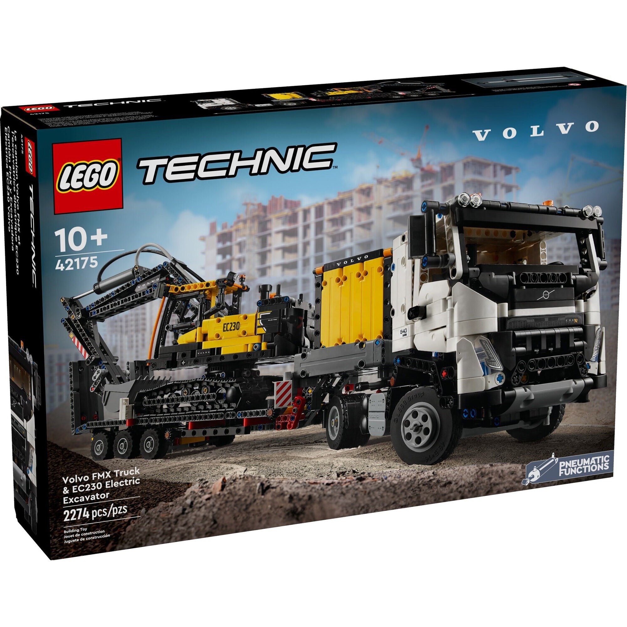 Конструктор LEGO Technic 42175 Грузовик Volvo FMX и электрический экскаватор EC230, 2274 дет.