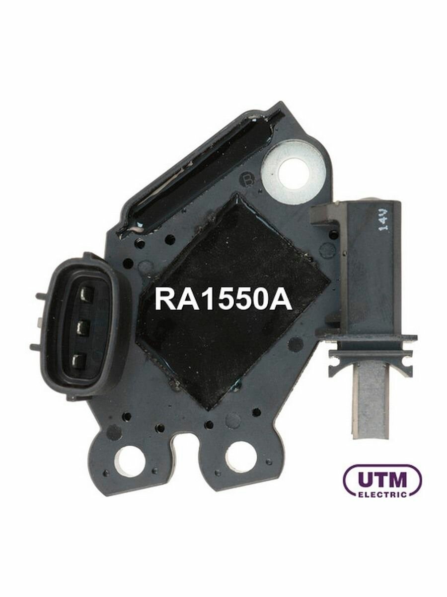 Регулятор генератора UTM RA1550A, для Hyundai/Kia, металл, пластик, черный — фото 1