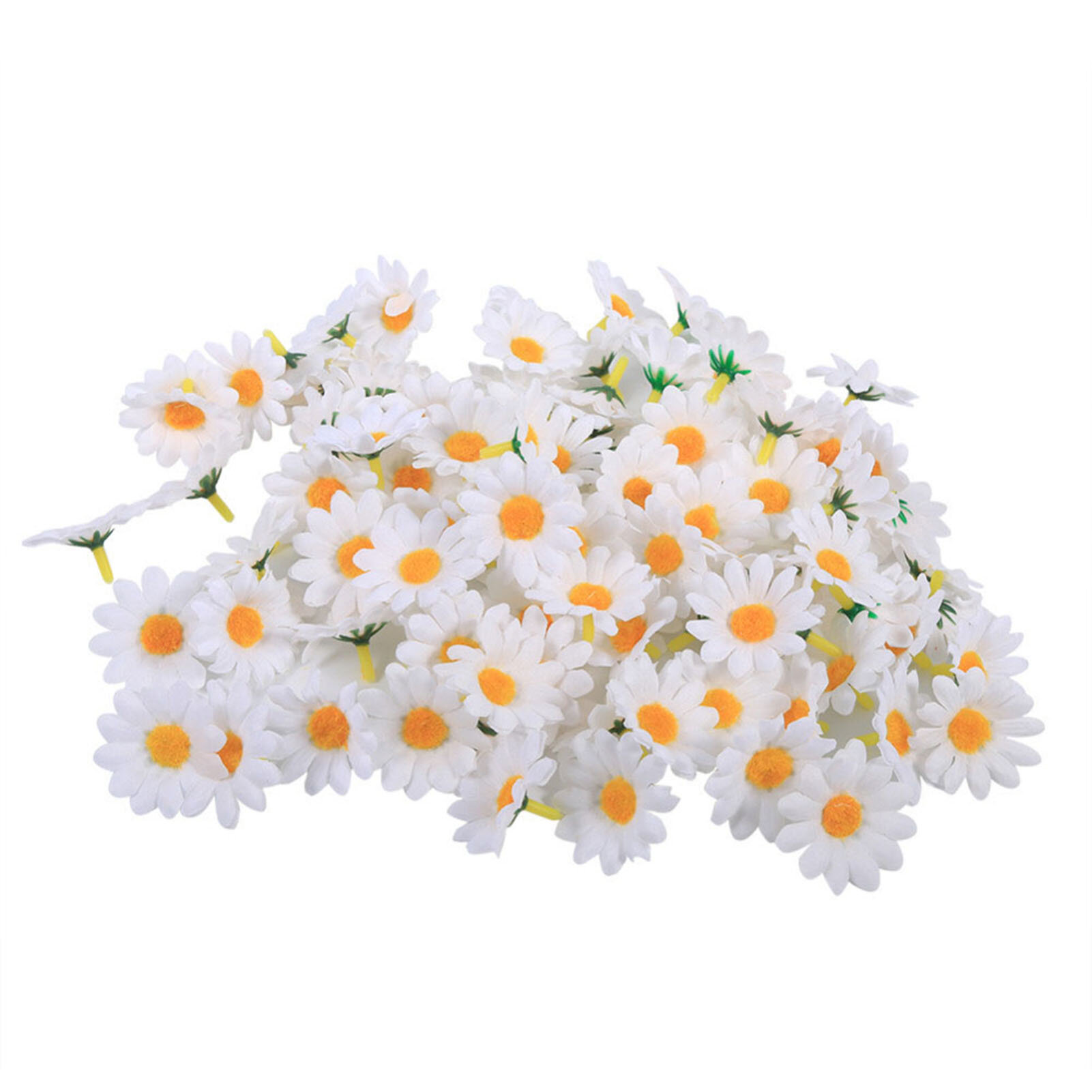 100pcs Artificial Little Daisy Lovely DIY Handcraft Silk for Offices Weddings White
