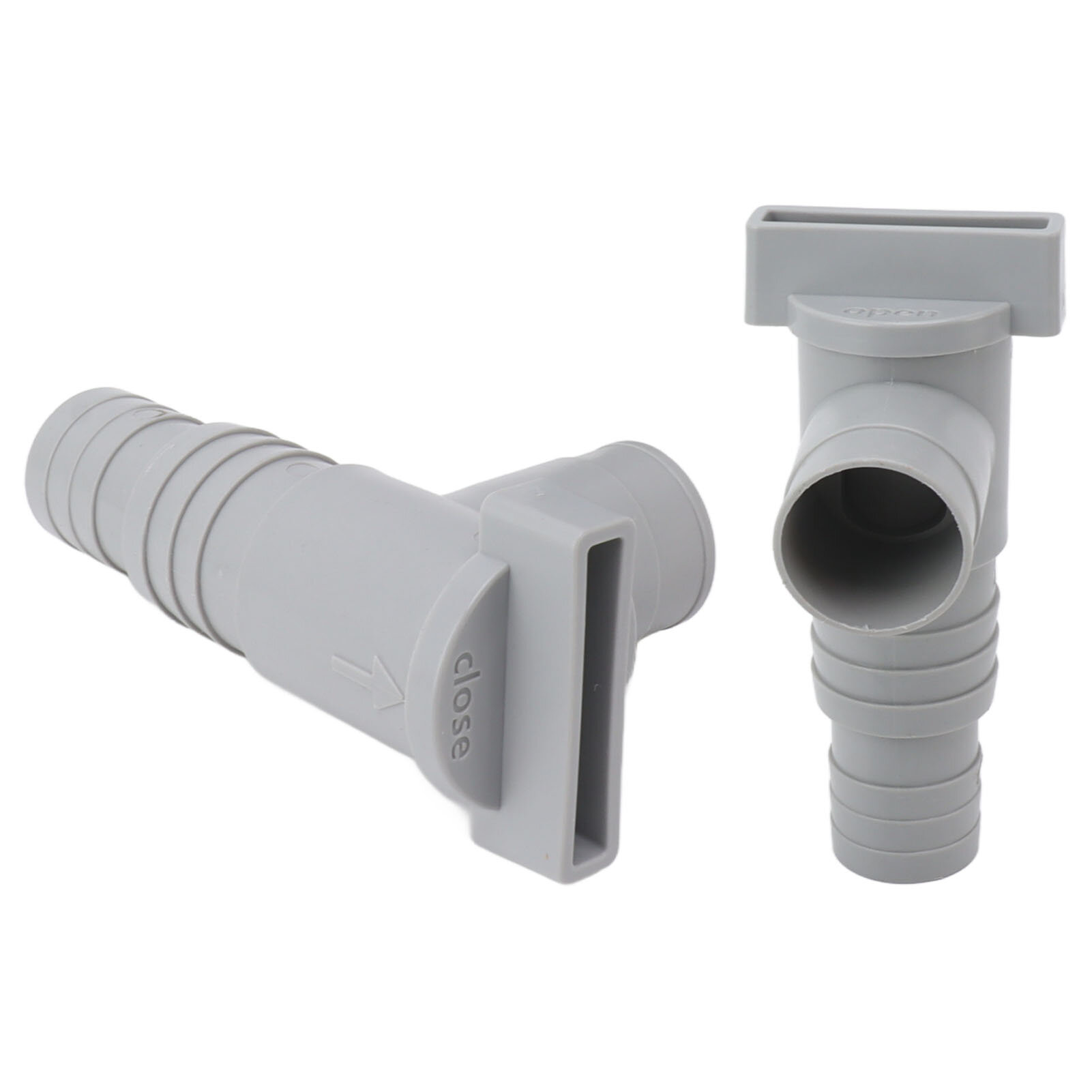 Запорный клапан для бассейна из ПВХ, замена погружного клапана для бассейна, простая установка, для шланга диаметром 32 мм, комплект: 2 запорных клапана, 4 хомутов для шлангов