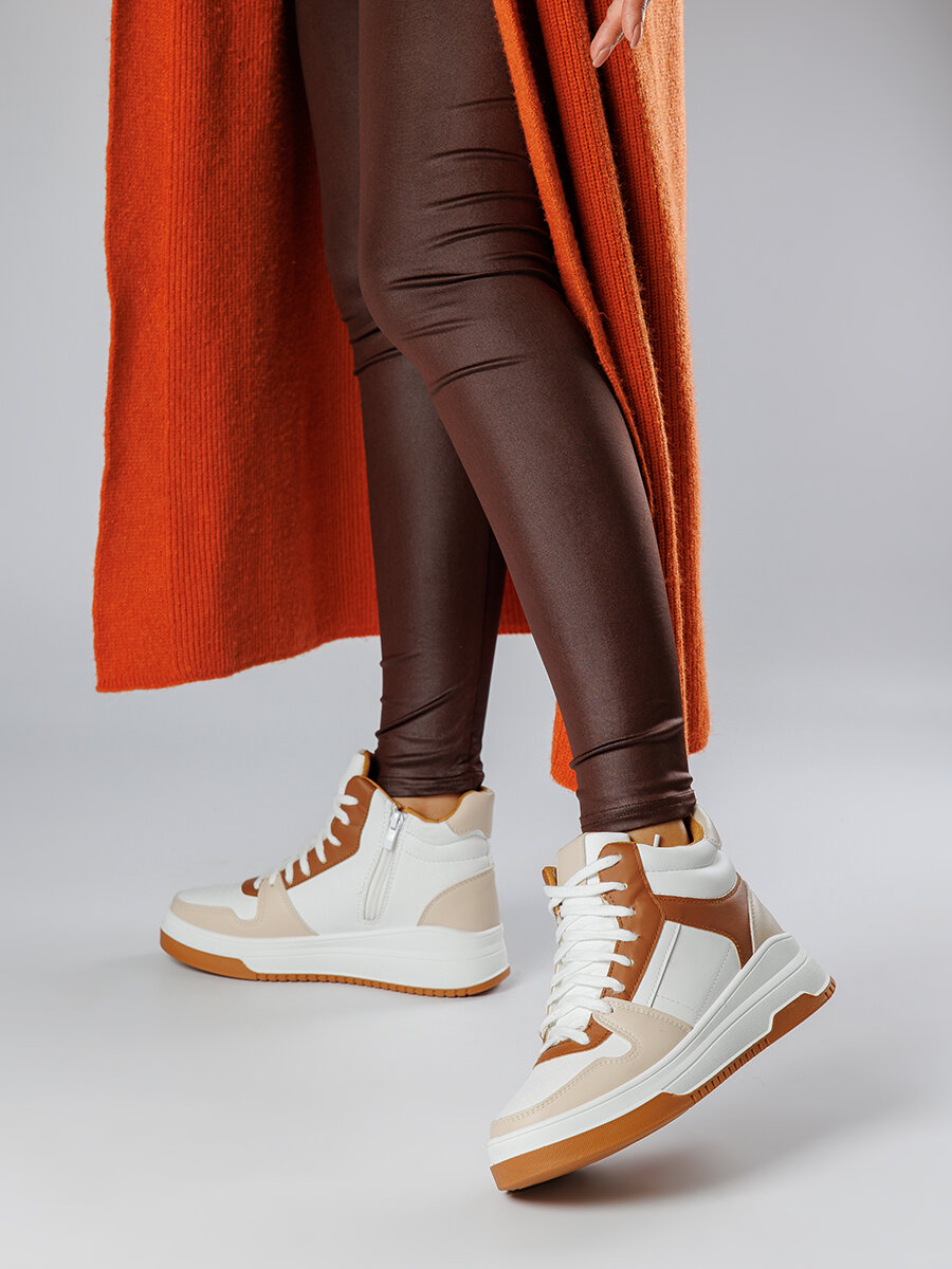 Кеды ботинки на платформе зимние