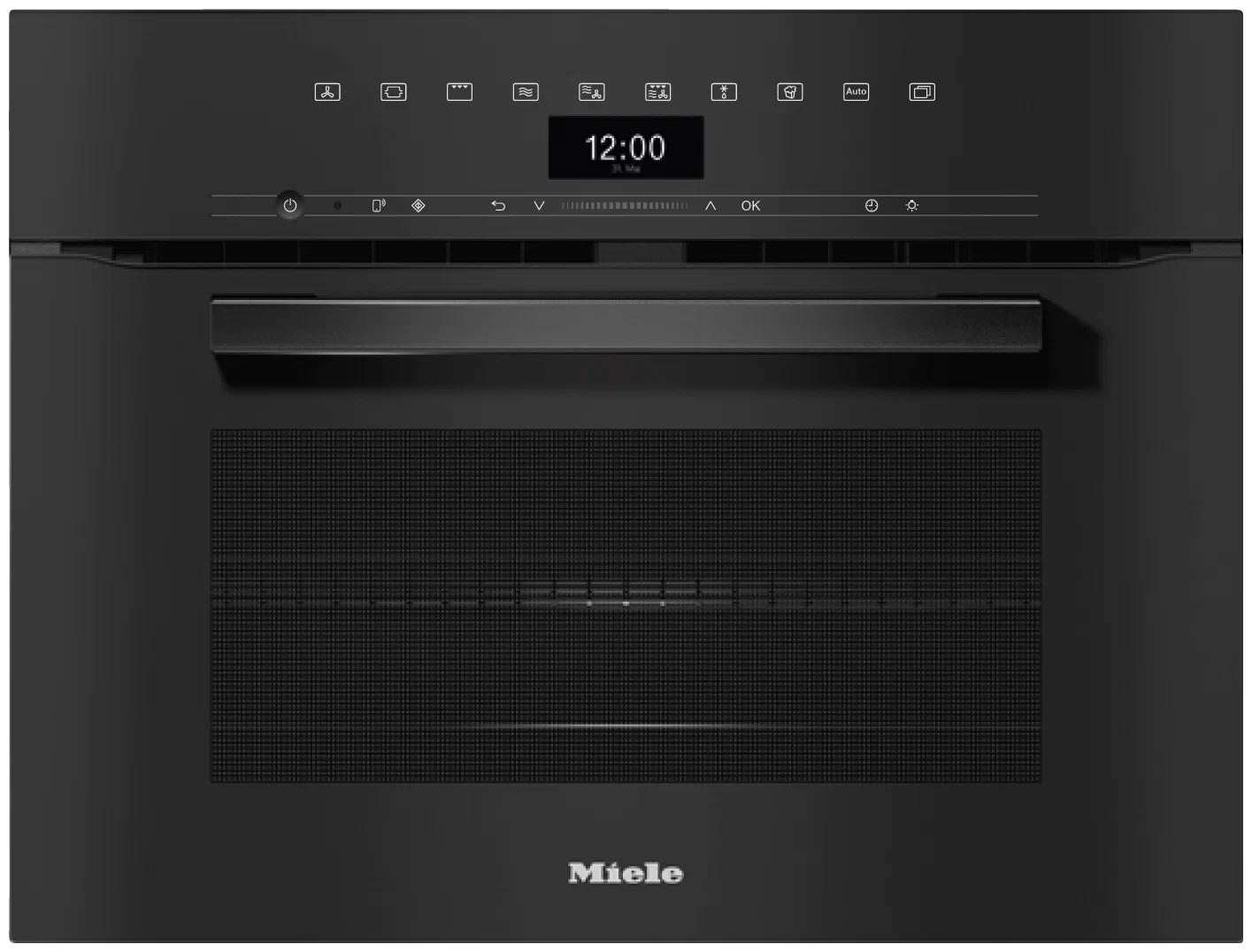 Электрический духовой встраиваемый шкаф с СВЧ Miele H7440BM OBSW, черный