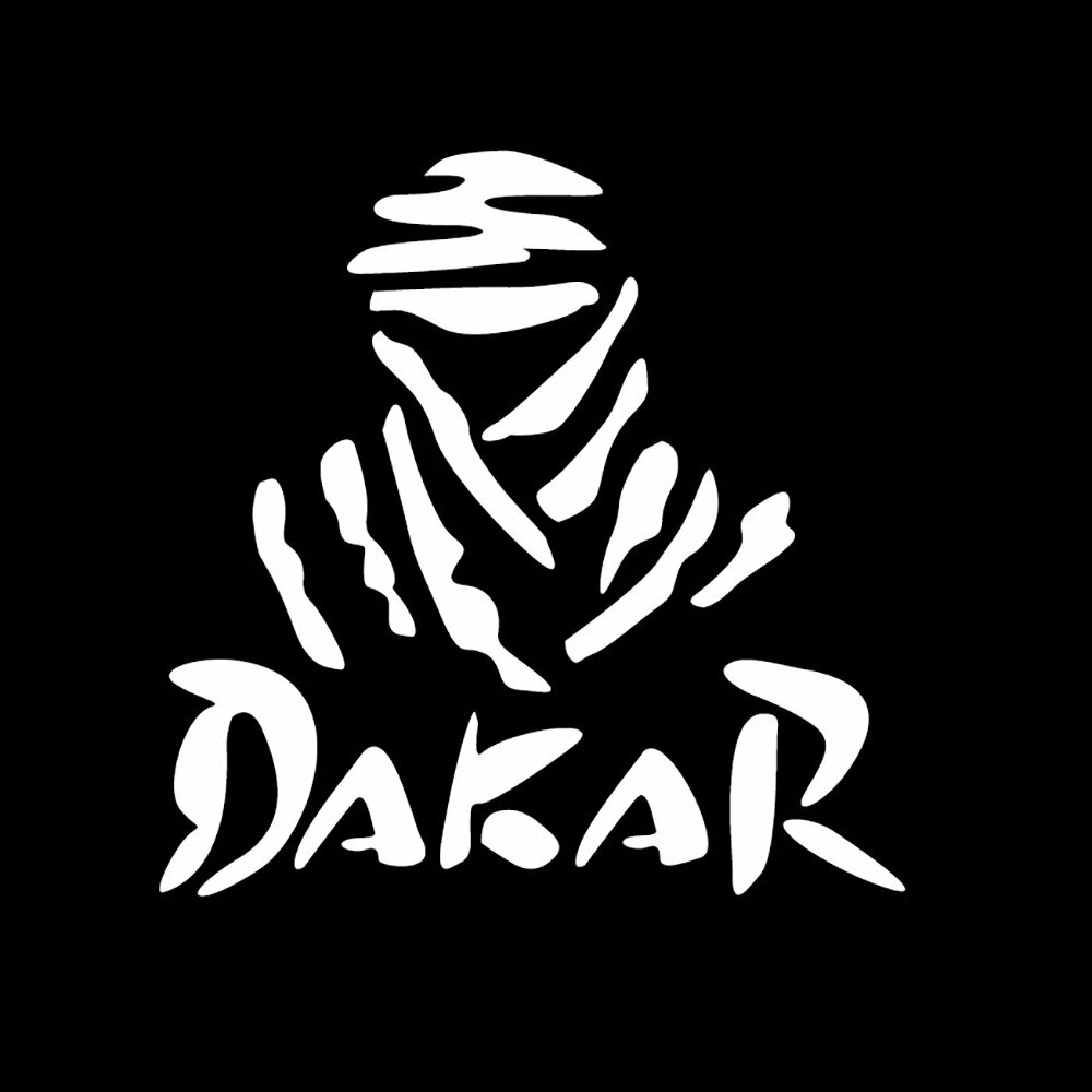 Наклейка DAKAR Rally на авто, мото, ноутбук, белый
