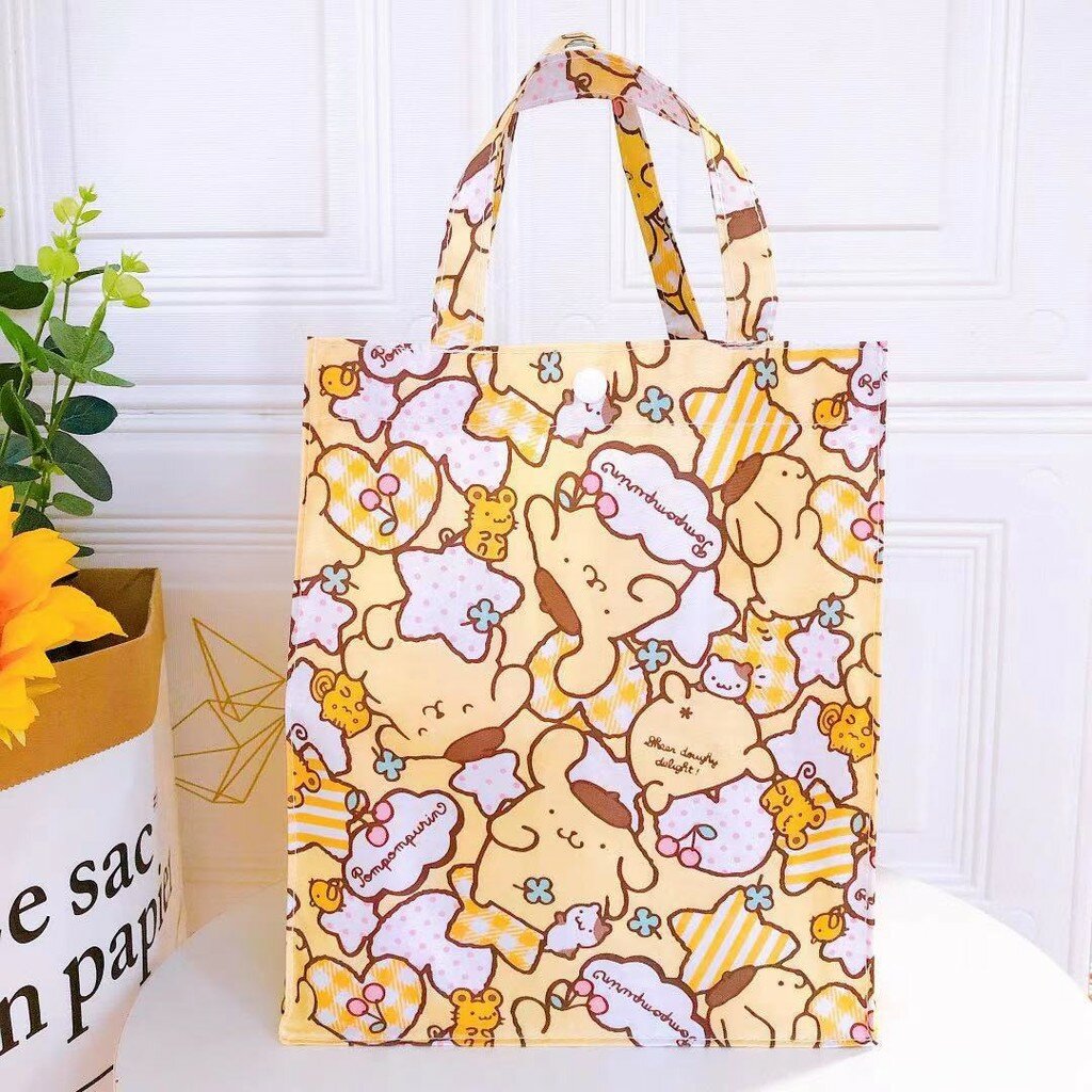 Kawaii ланч бэг с мультяшными персонажами и прочным оксфордским материалом для ежедневного использования