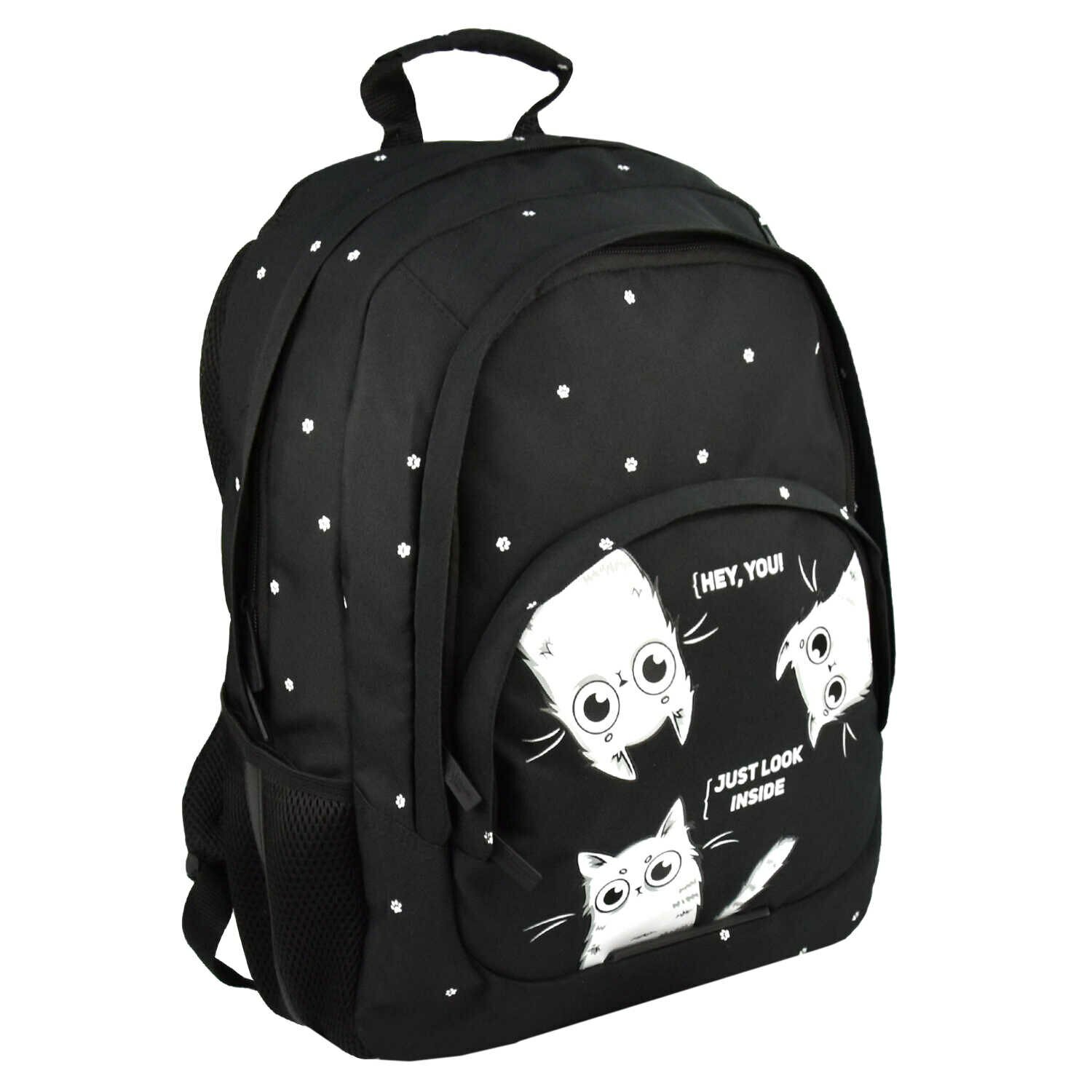 Рюкзак "Три кота" 33*43*13,5 см, 1 отделение, 4 кармана, полиэстер