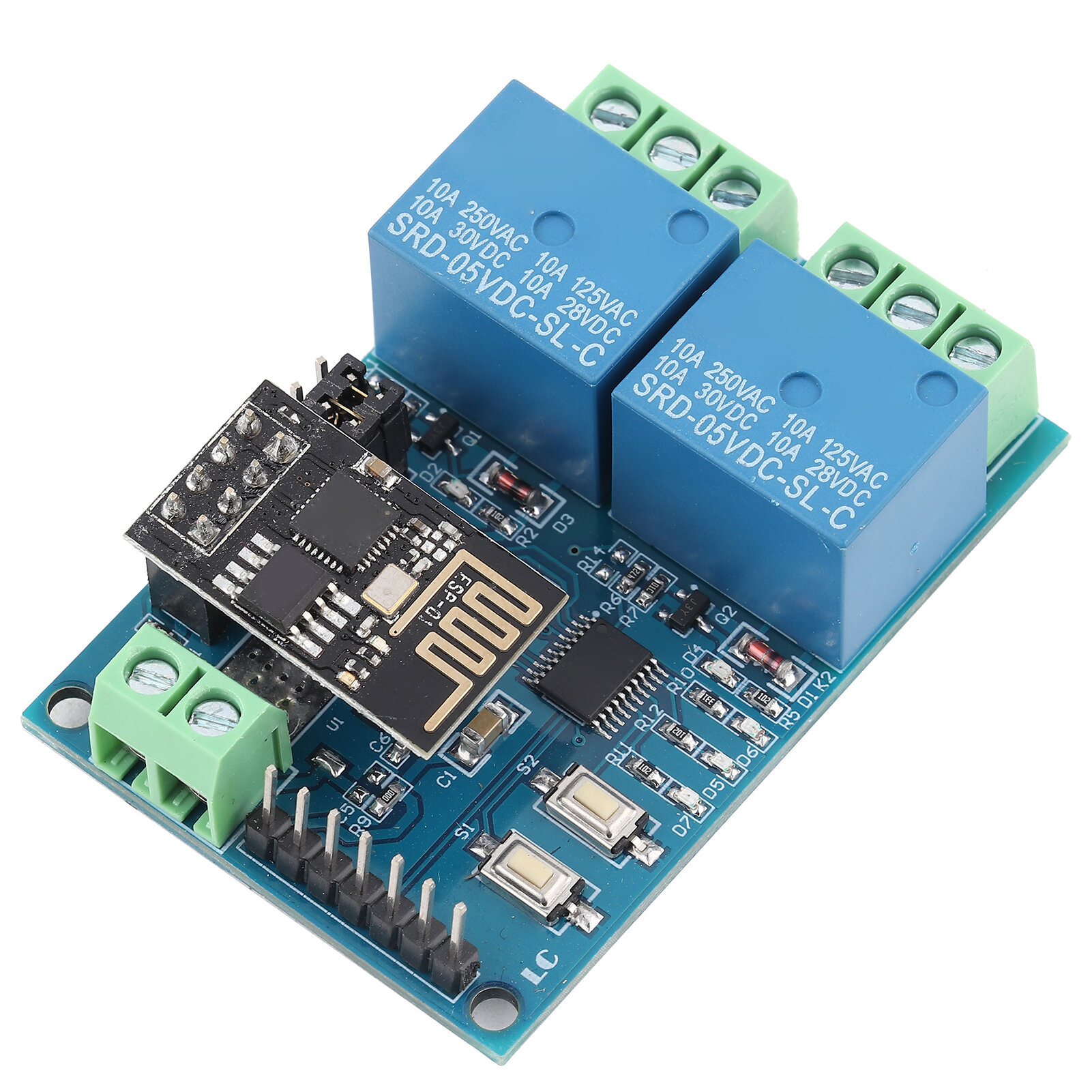 5V ESP8266 Двухнальный реле Wi -Fi модуль реле IOT Смарт -домофон Удаленный приложение