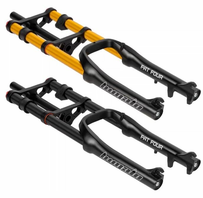 Вилка велосипедная для фэтбайка, воздушно-масляная, двухкоронная FOUR 20х4.0" (FATBIKE)