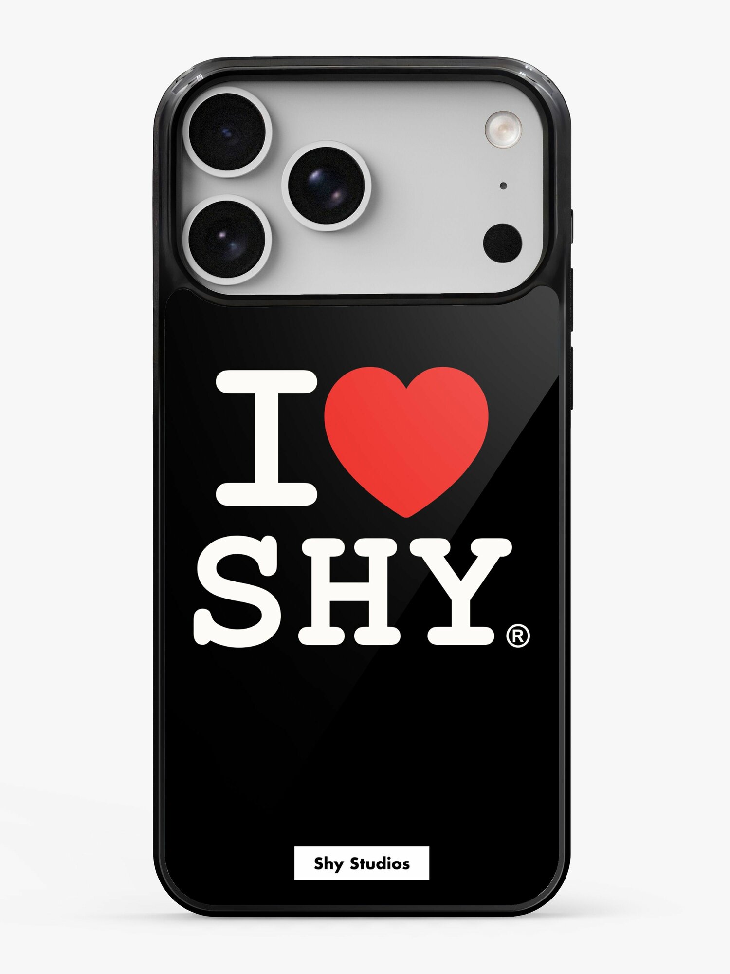 Чехол на iPhone 17 Pro от Shy Studios - I Love Shy Black
