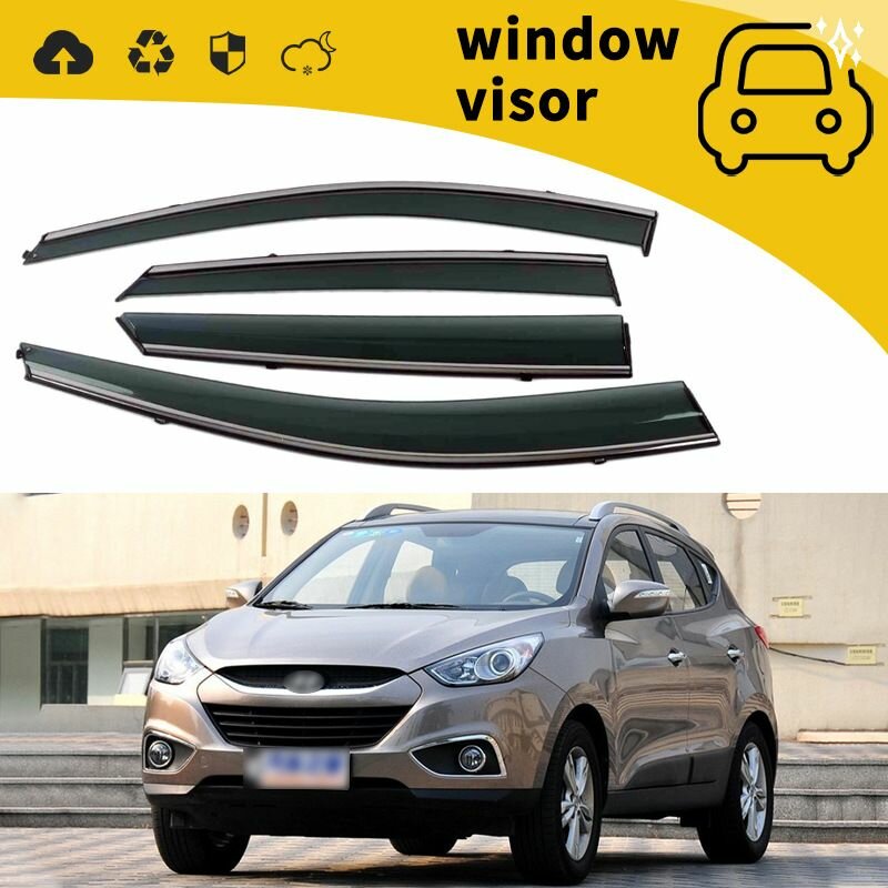 Подходит для 2010-2017 Hyundai IX35 модификации углеродного волокна для защиты от дождей.