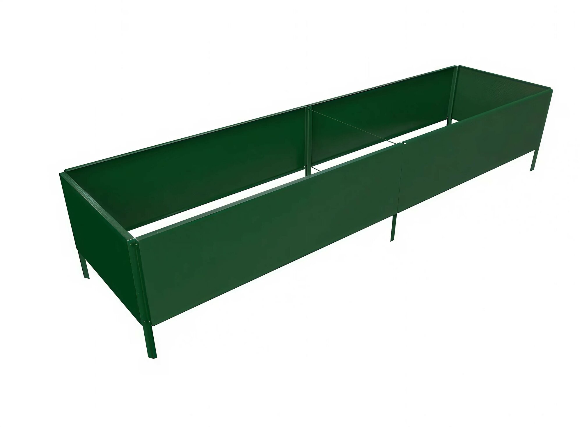 Готовая оцинкованная грядка на дачу Delta-Park GZ 0,45х1,9 метра, зелёный