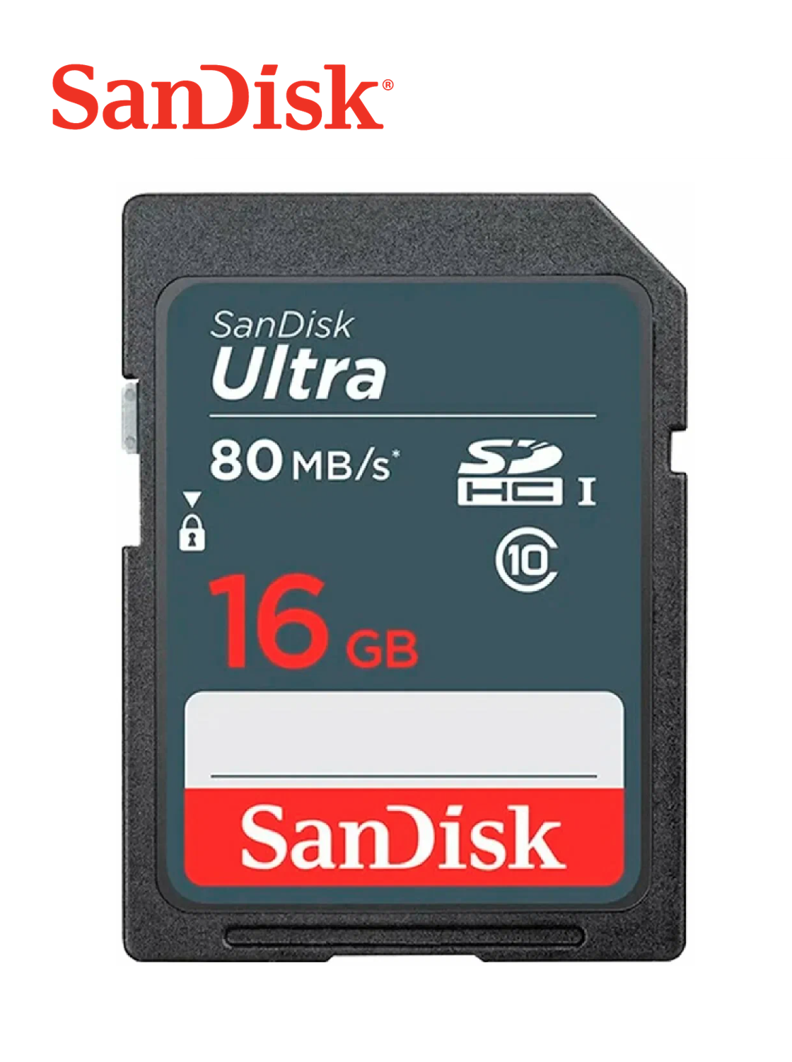 Карта памяти SanDisk Ultra SDHC 16 ГБ 80MB/s Class 10 UHS-I (SDSDUNC-016G-GN6IN)