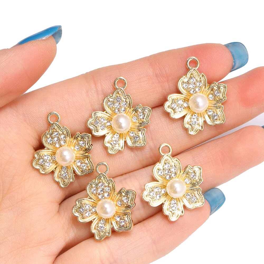 10 шт. смешанные милые Подвески в форме сердца, жемчужные подвески в форме бабочки для сережек, браслетов, ожерелий, подвесок, DIY ювелирные аксессуары, оптовая продажа