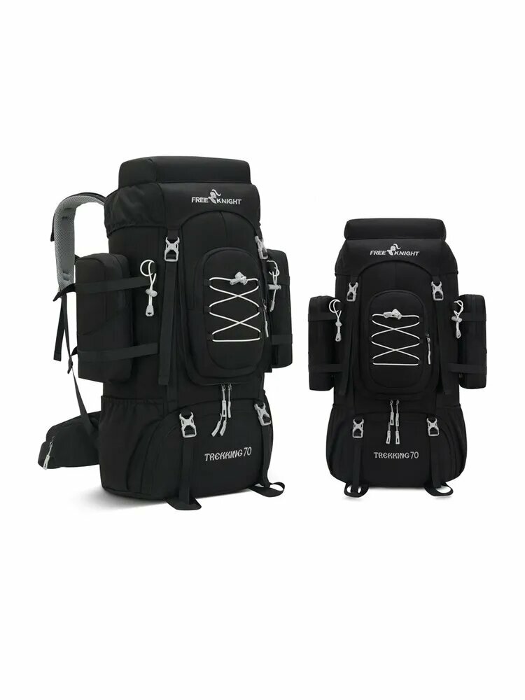 Походный Кемпинговый Туристический рюкзак Free Knight Trekking 70 л Черный
