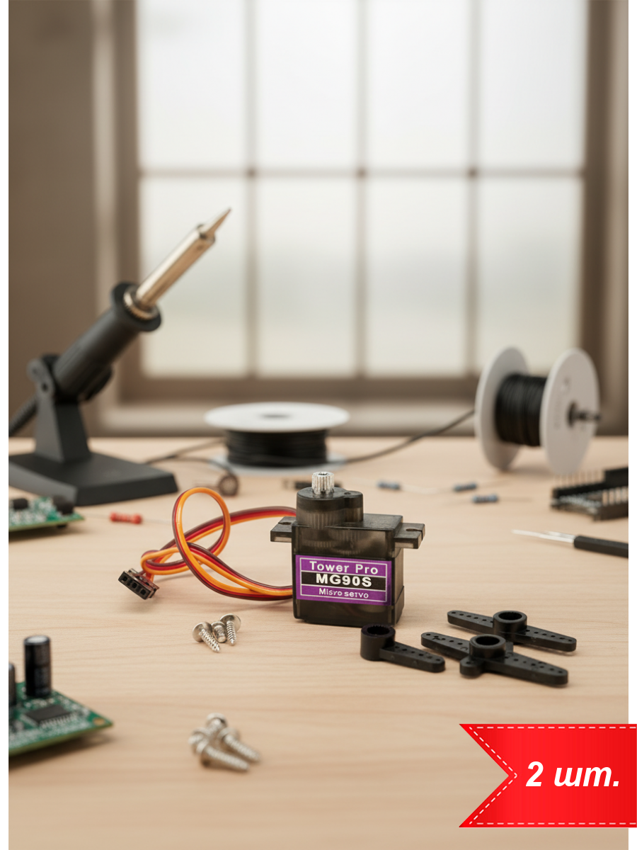 Сервопривод Tower Pro MG90S для радиомоделей (2 шт.)